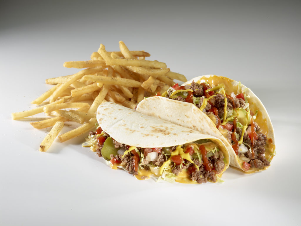 Tijuana Flats offering Cheeseburger Tacos through September - Bungalower
